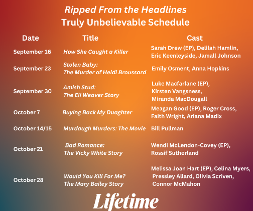Lifetime’s Ripped from the Headlines movies coming this Fall : TVMusic ...