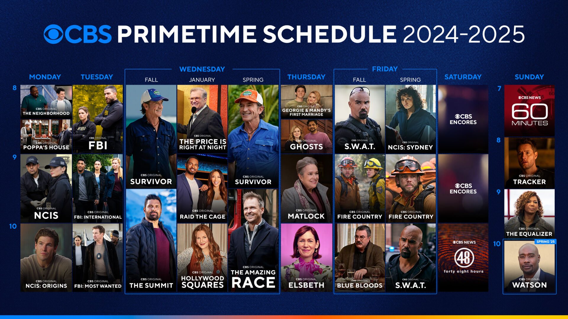 CBS Announces Fall 2024 – 2025 Schedule of Programs : TVMusic Network