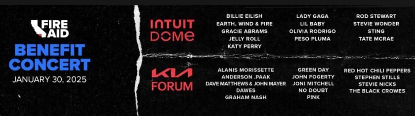 FireAid Benefit Concert: How to Watch and Listen Live : TVMusic Network